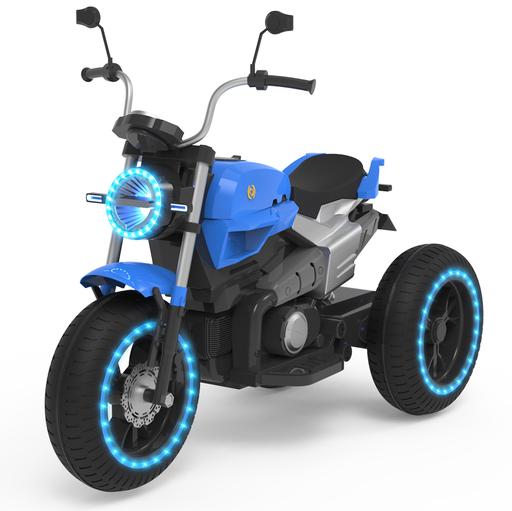 ELECTRIC RIDE ON MOTORCYCLE FOR KIDS - 6V BATTERY POWERED 3 WHEEL-Blue ...